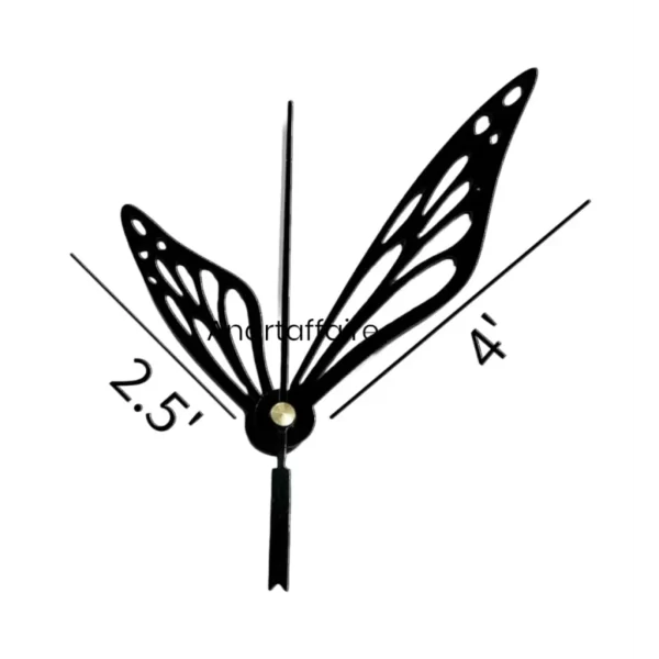 Acrylic Clock butterfly Needle CN46 (black) – An Art Affaire by Swati